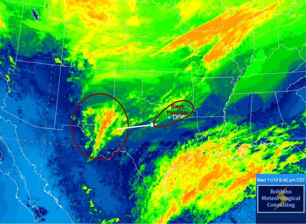 DFW: Scattered Areas of Light Sleet Expected Tonight (Wed 11/12 ...