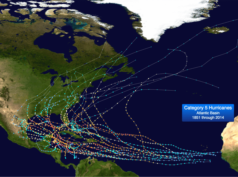 Category 5 hurricanes in the Atlantic Basin: Interesting statistics ...